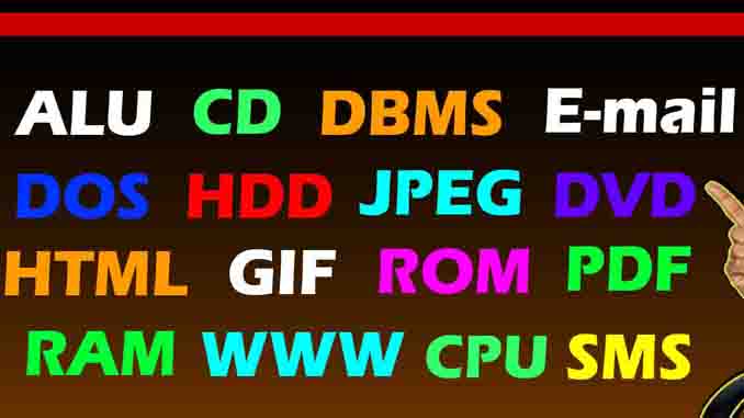 Computer Related Full Form A to Z कम्प्यूटर संबंधित संक्षिप्त नाम